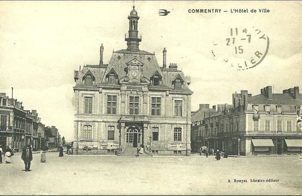 Photos et carte postales anciennes de Commentry, la Mairie de Commentry ...