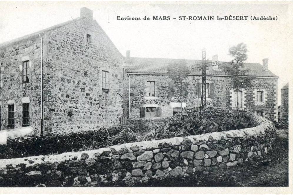 Mars, la Mairie de Mars et sa commune (07320) (Ardèche).