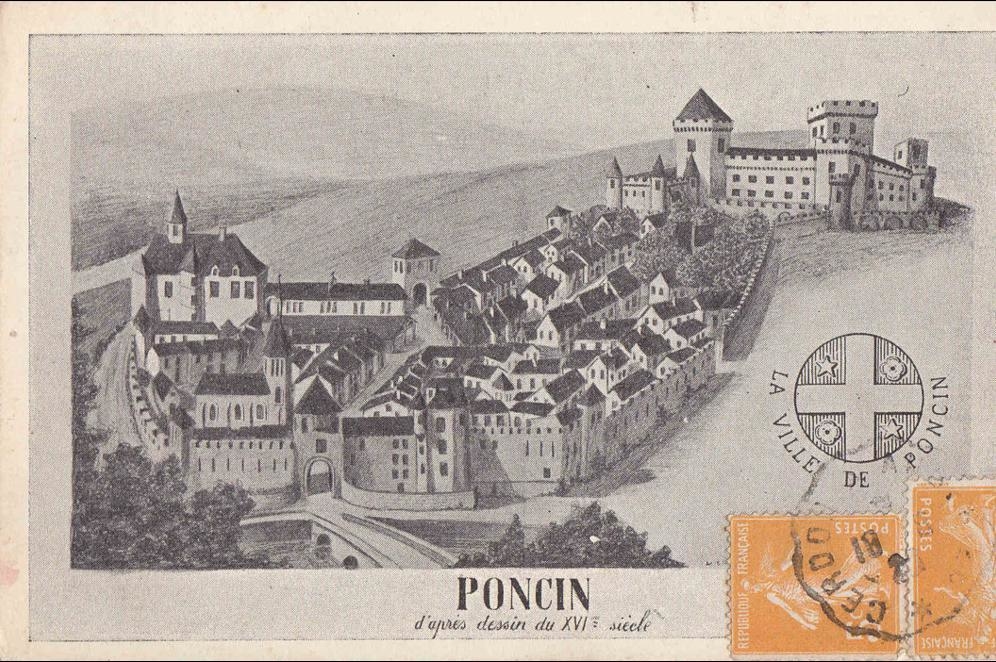 Photos et carte postales anciennes de Poncin - Mairie de Poncin et son ...