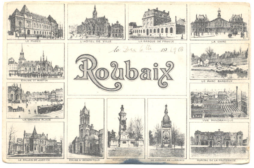 Photos et carte postales anciennes de Roubaix - Mairie de Roubaix et sa ville